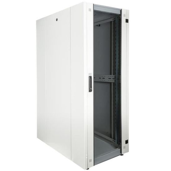 CableMarkt - EcoRack 32U Armoire debout blanche 19" avec porte vitrée ...