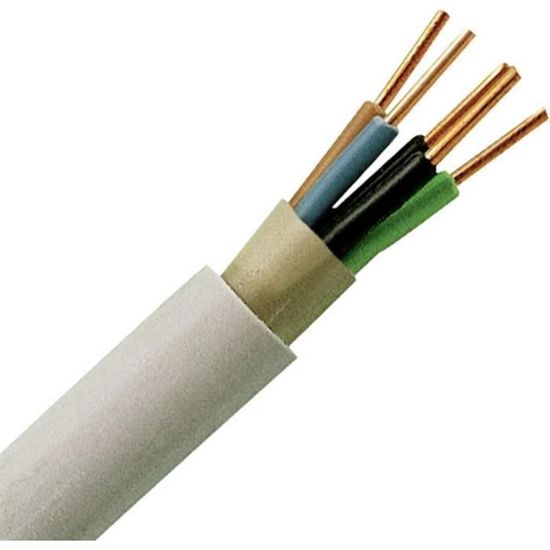 Câble électrique - KOPP - NYM-J 153205844 - 5 G 2.50 mm² - Gris - 5 m ...