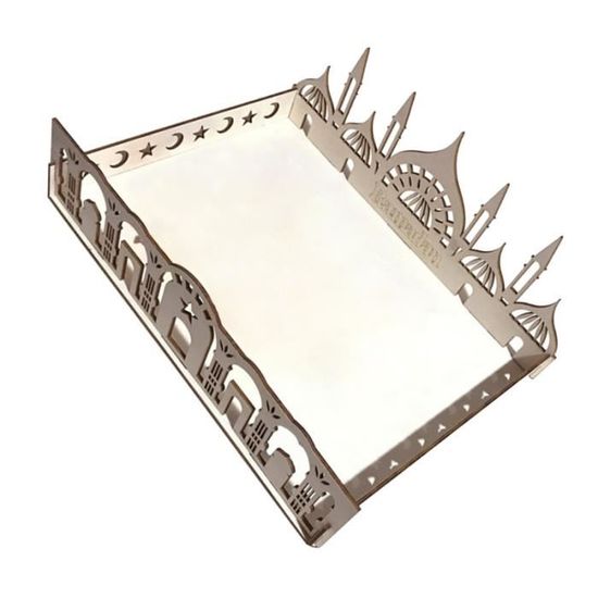 Islam Lesser Bairam Tray Muslim Ramadan Wooden Fruit Plate Serving Dish ...