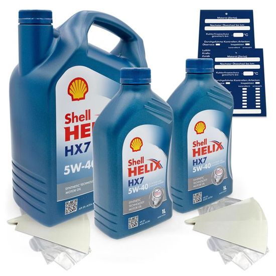 7 Litre Original Shell Helix HX7 5W40 Shell - Cdiscount Auto