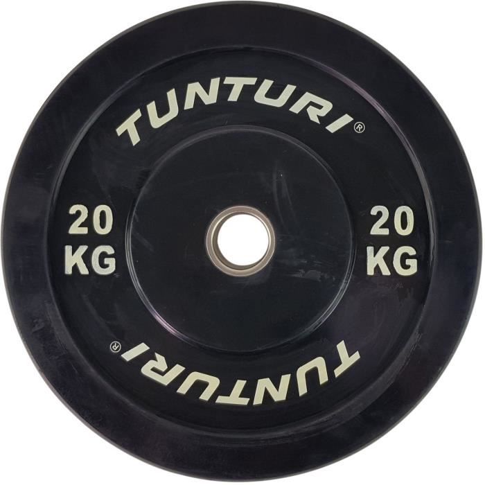 Tunturi Disque de Musculation Bumper Plate 20kg Noir - Cdiscount Sport