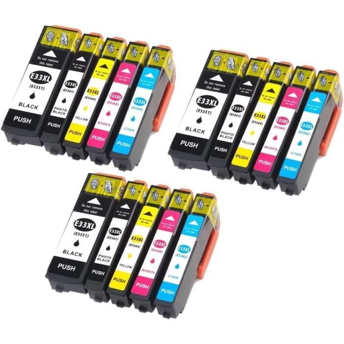 33XL Cartouches d'encre Epson 33 XL Cartouches Compatible pour Epson ...