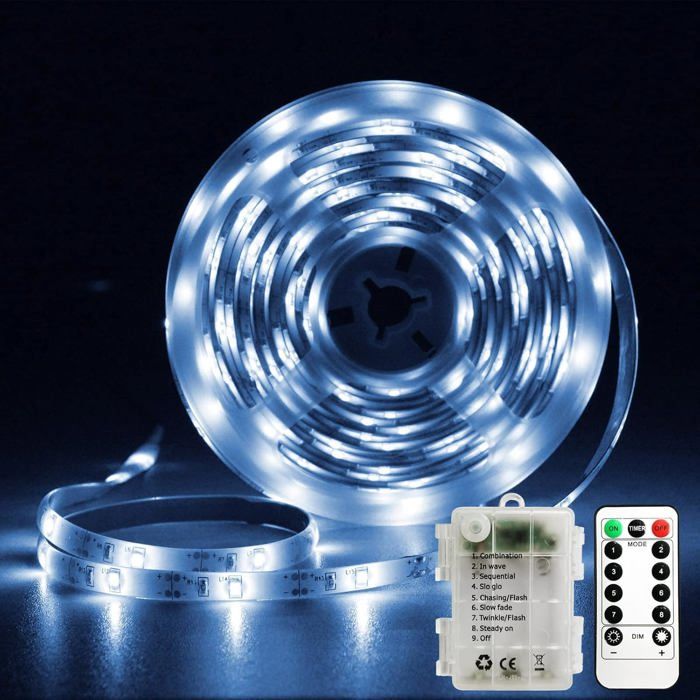 YeahBoom 2 m LED strip, LED strip with 8 modes, flexible light strip ...