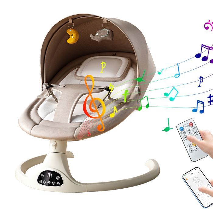 Balancelle Transat bebe electrique, Balançoire électrique Bluetooth ...