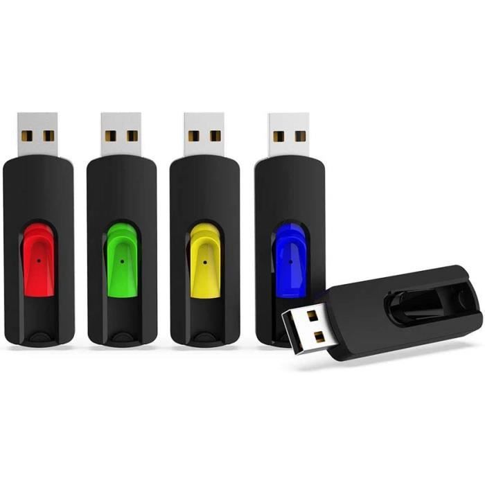 Clés USB 32Go, Lot de 5 Clé USB 2.0 Clef USB 32 Go Pendrive Lecteur USB Flash Drive Mémoire de ...