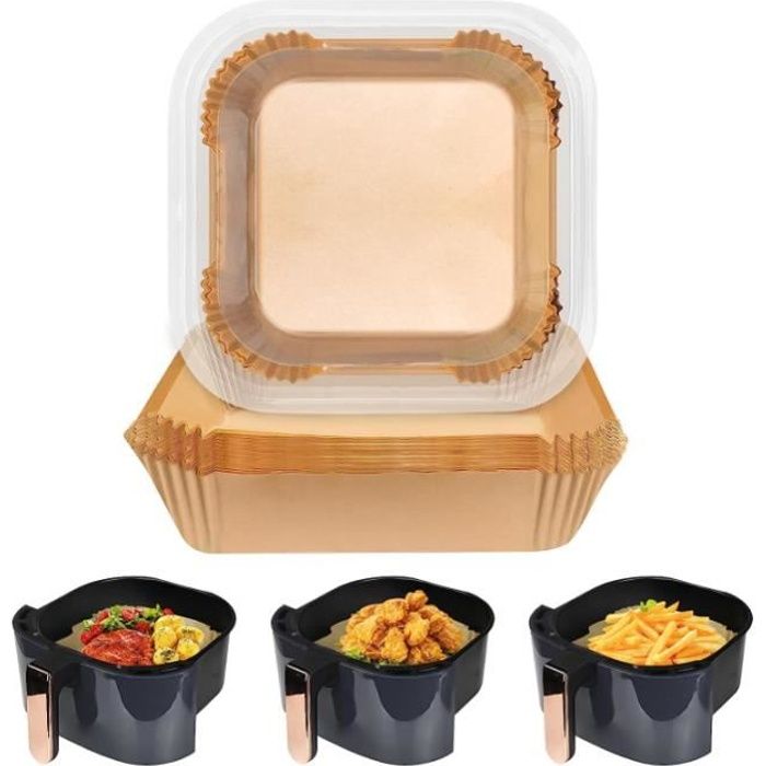 Papier Cuisson Air Fryer, 100 Pièces Papier Sulfurisé Air Fryer 20CM ...
