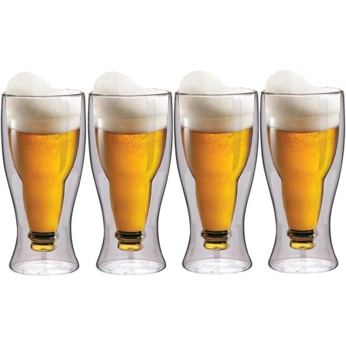 Maxxo Verres À Bière À Double Paroi 4X 35Cl Thermos Fait À La Main En ...