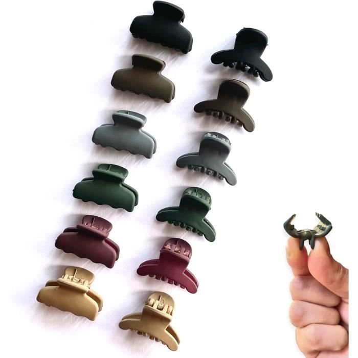 Pince Cheveux Femme, 12 Mini Pinces Crabe, Accessoire Cheveux ...