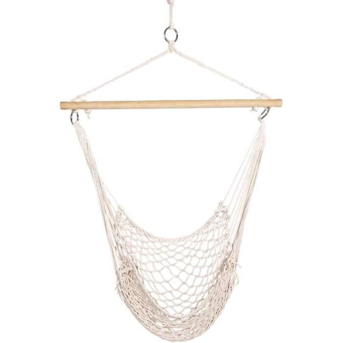 Chaise Suspendue 120 kg, Fauteuil Suspendu Coton tissé Suspendu Panier ...