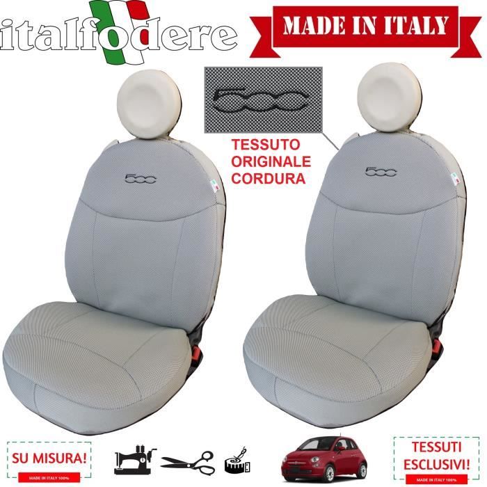 Housses de siège personnalisées Fiat 500 UNIQUEMENT AVANT CORDURA ...
