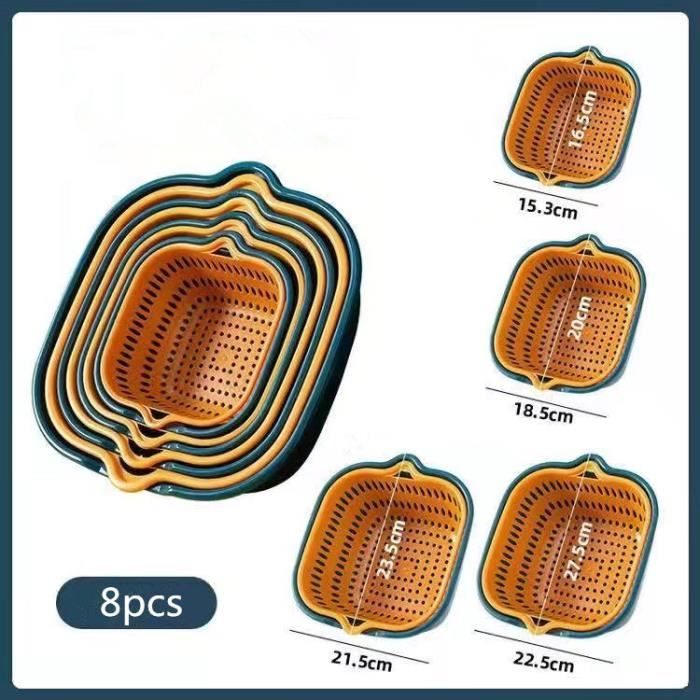 8 pcs PANIER A SALADE,Panier Cuisine ,Panier de Rangement Cuisine en PP ...