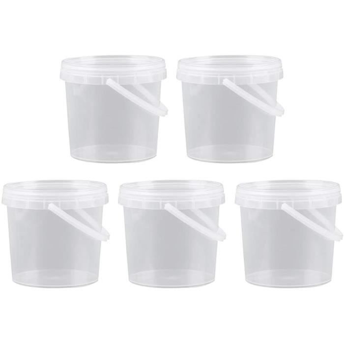 SUPVOX Seau transparent 300ml avec couvercle transparent pour seau seau ...