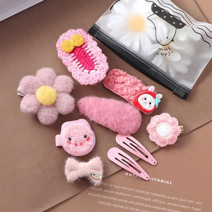 Barrettes mignonnes de dessin animé pour enfants, nœud de fruits ...