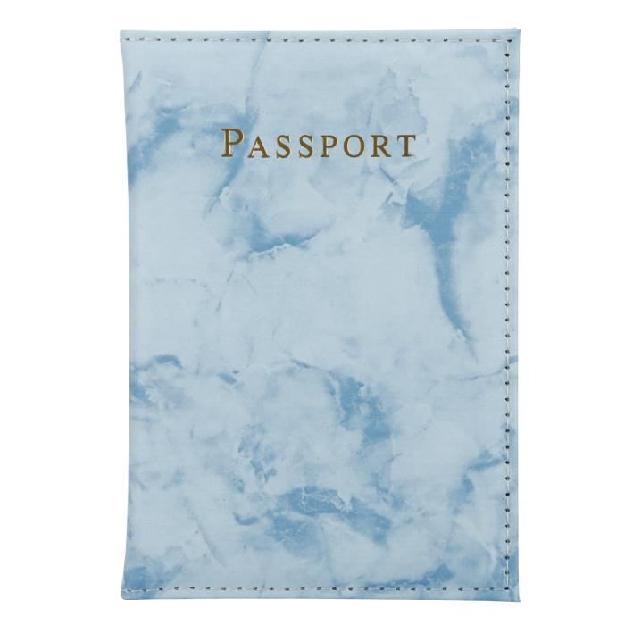 Pochette pour passeport et carte d'identité en similicuir Marbre Bleu ... Pochette pour passeport et carte d'identité en similicuir Marbre Bleu ...