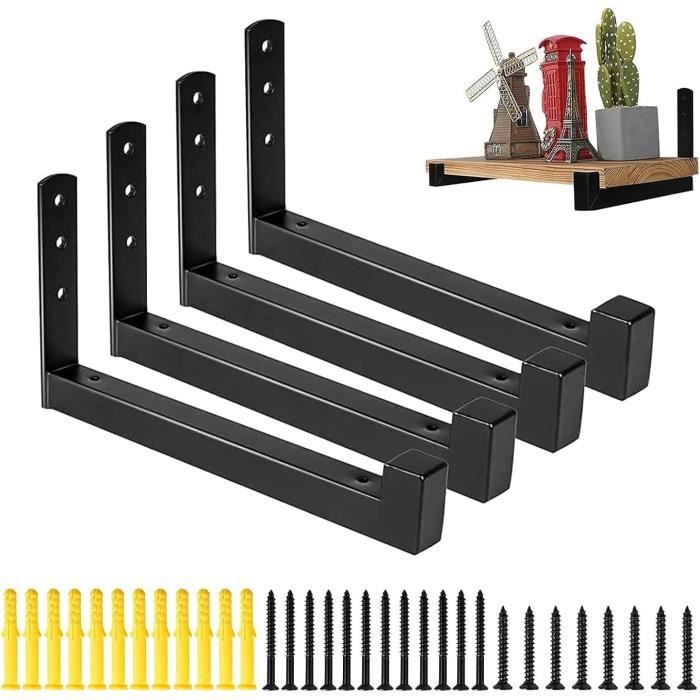 4 Pièces Équerre Étagère Murale, 200Mm Équerre De Fixation, Équerre ...