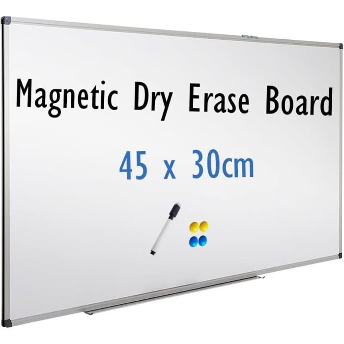 Tableau Blanc Magnétique Effaçable À Sec, Montage Mural, 45 X 30 Cm ...