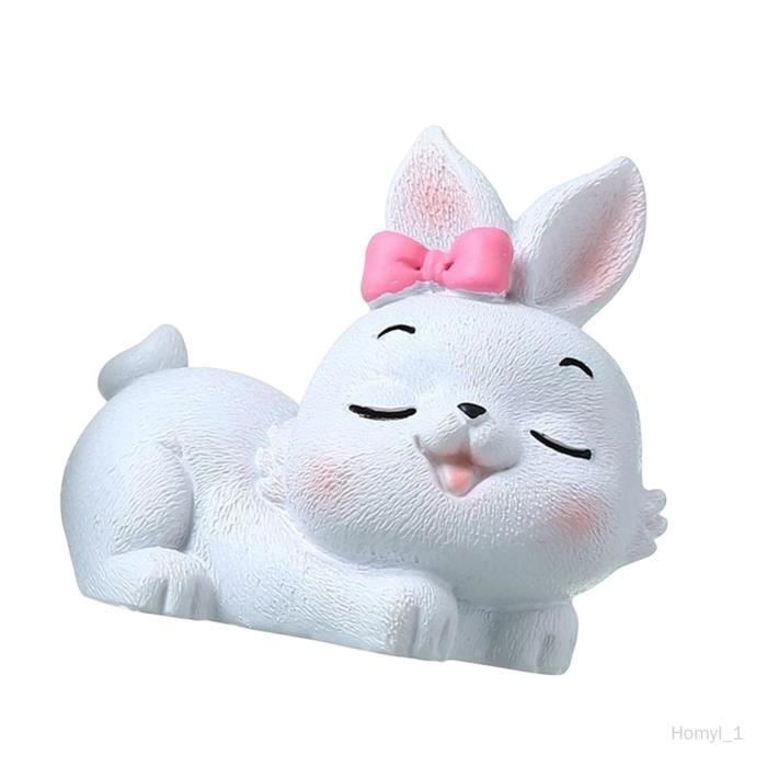 Sculpture - COLAXI - Mini Statue de Lapin - Résine - 4 cm - Décor ...