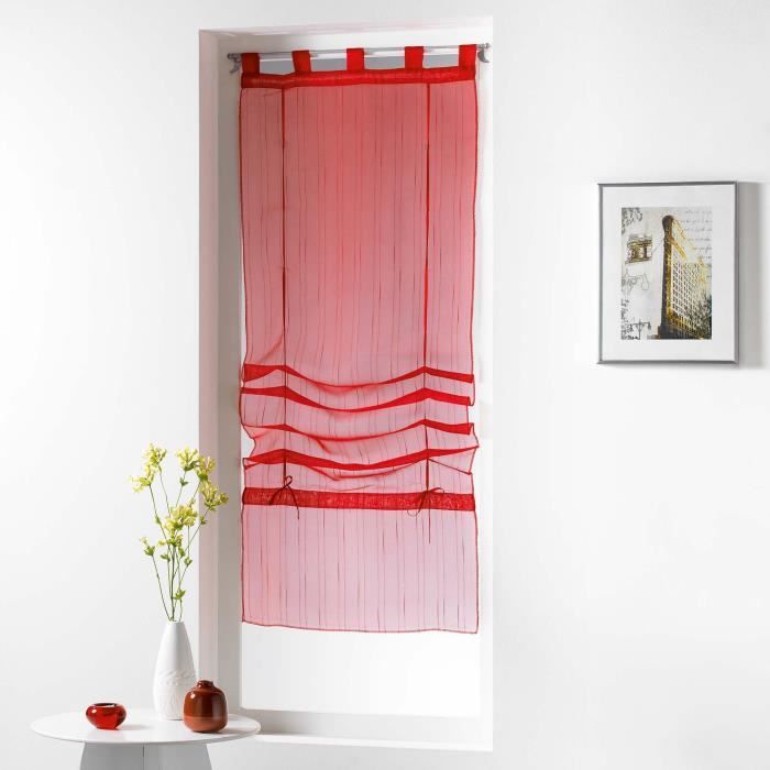 Store à passants - DOUCEUR D'INTERIEUR - 60 x 180 cm - Voile rayé ...