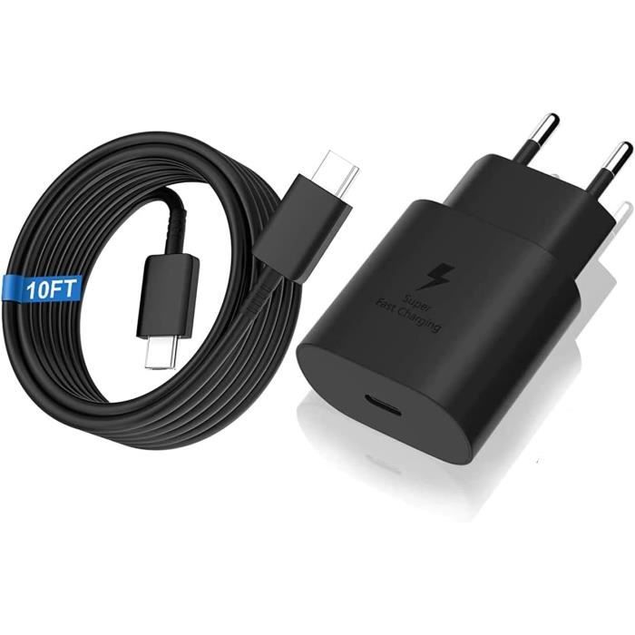 Chargeur Super Rapide Type C, 25W Usb C Chargeur Mural Charge Rapide ...