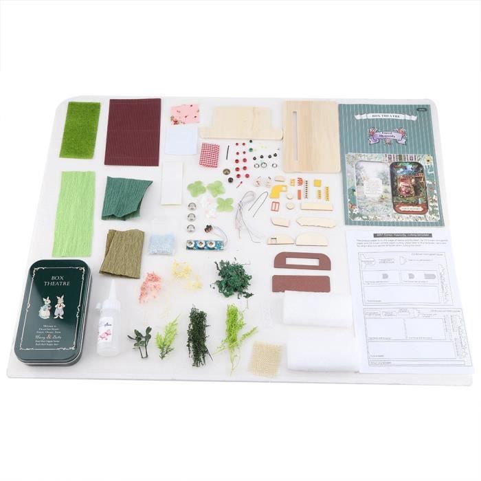 Fdit maison de poupée boîte Mini maison de poupée à thème naturel ...