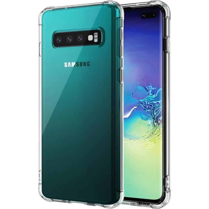 Coque Uluck pour Samsung Galaxy S10 Plus, Transparent Anti-Jaune ...