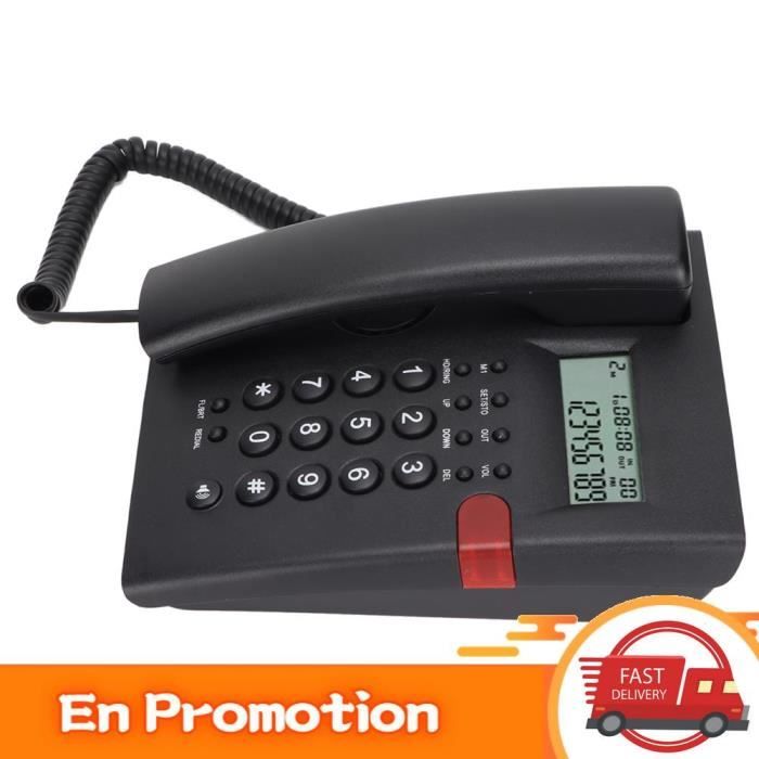 HURRISE Téléphone filaire avec afficheur d'appel, qualité sonore claire, design professionnel ...