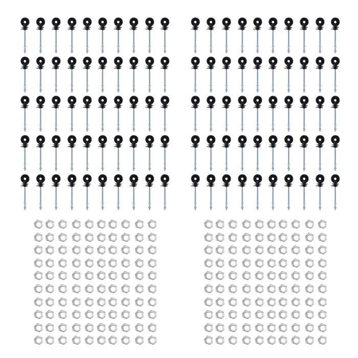 LEX Kit d'isolateur de clture électrique 100 Ensemble Isolateur de ...