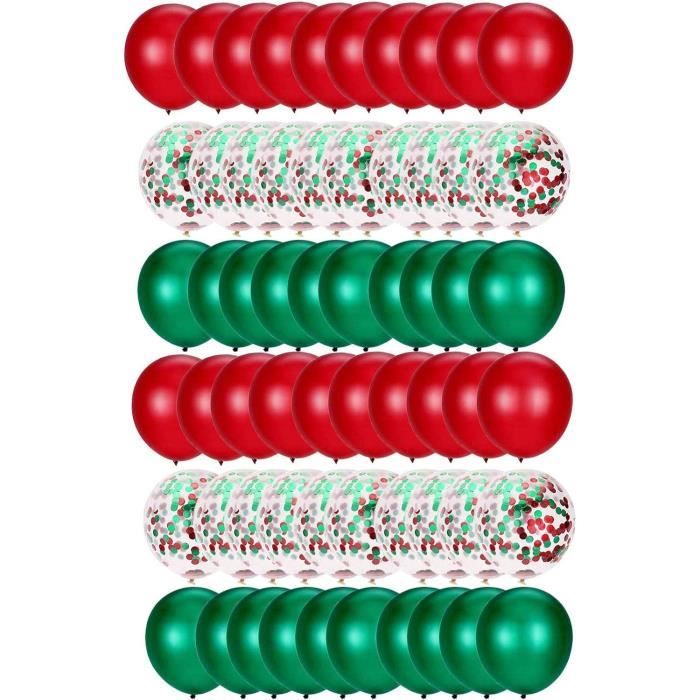 Rouge Vert Ballons, Ballons De Noël 12 Pouces, Ballons Ballons ...