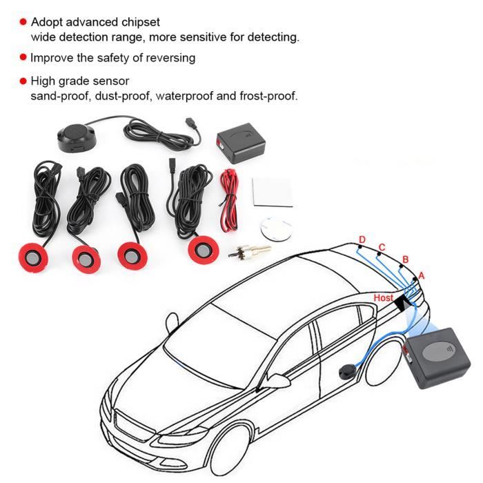 Aide à l'inversion de capteur radar de recul intégré de voiture de 16,5 ...