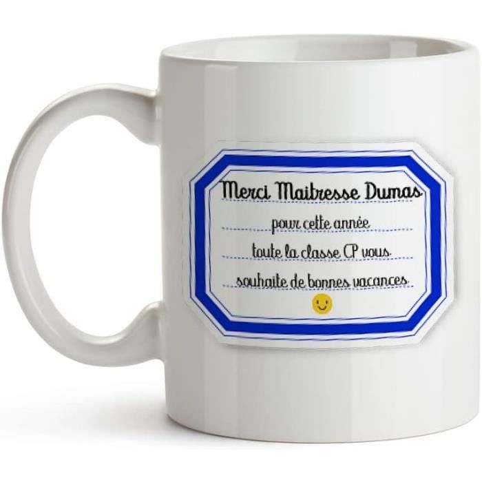 Mug Personnalisé En Céramique - Merci Maîtresse - Résiste Au Micro ...