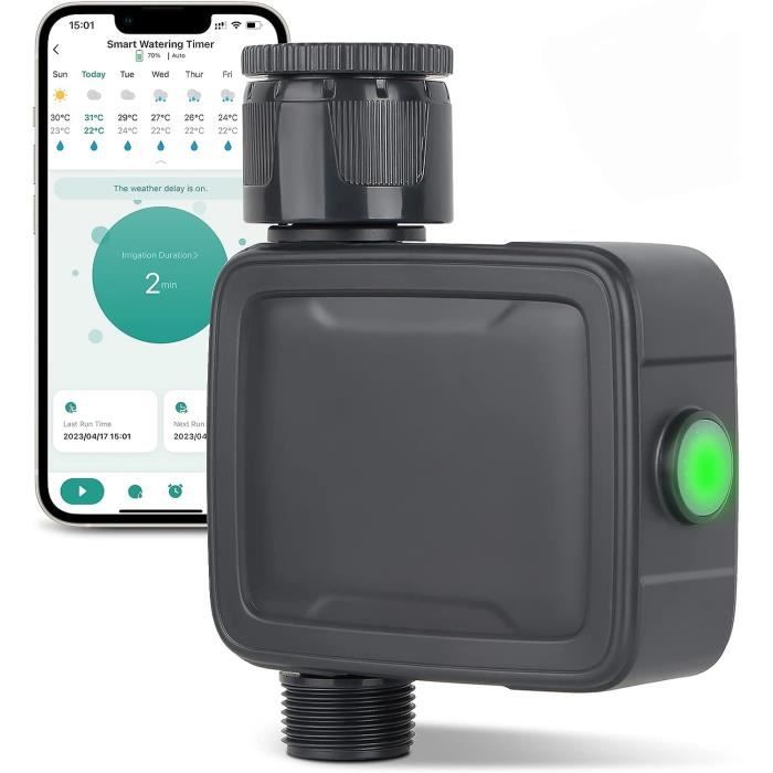 Programmateur Arrosage Automatique Minuteur Arrosage Goutte À Goutte Bluetooth, Imperméable Et ...