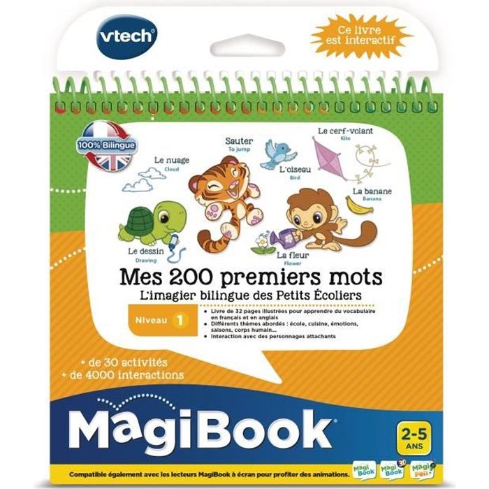 Livre Interactif Magibook - VTECH - Mes 200 Premiers Mots Français ...