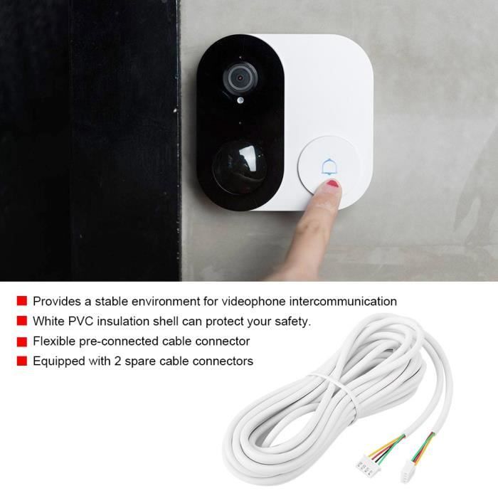 YOSOO Câble Wire Cable for Video intercom, 4-Core 30 m 0.3 mm² Round ...