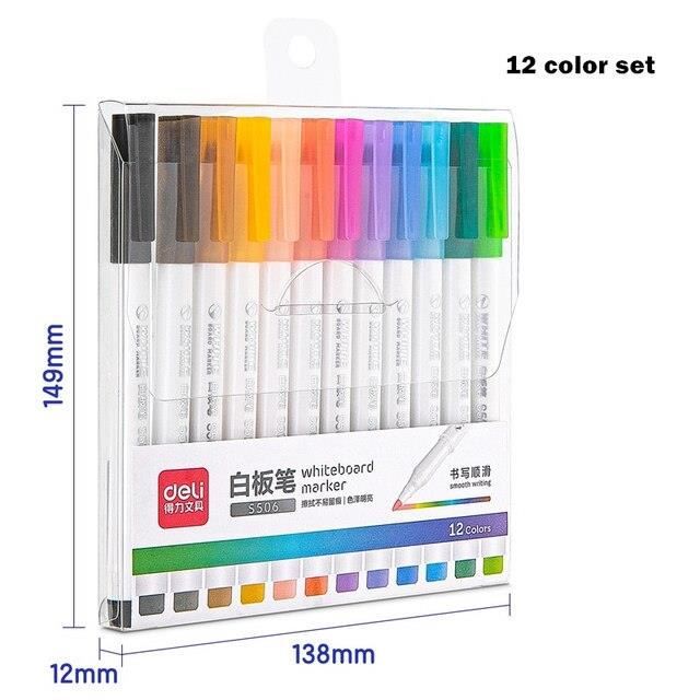 Tableau effaçable,12 color set--Ensemble de stylos marqueurs effaçables ...
