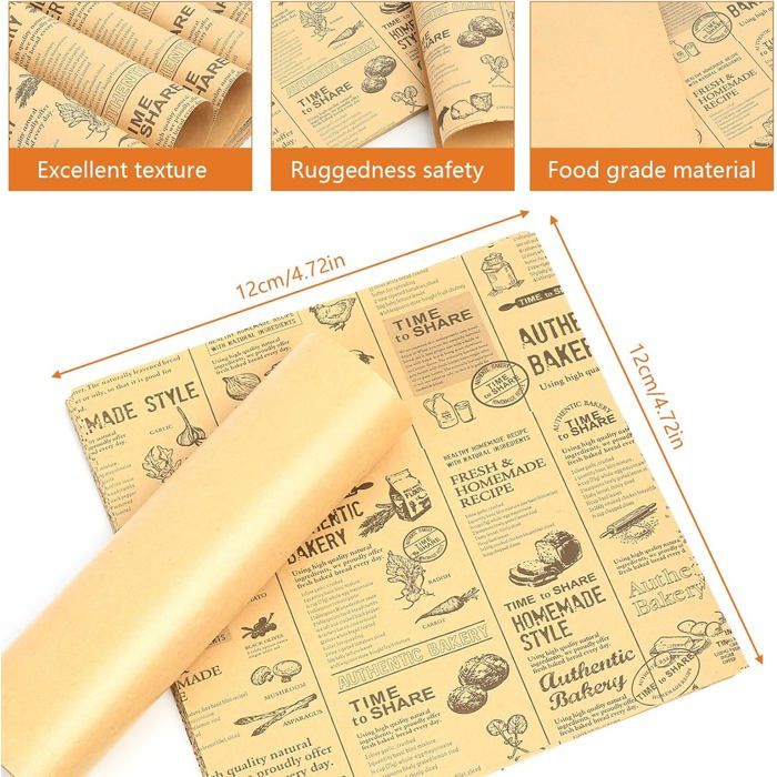 Papier Emballage Alimentaire, 100 Feuille De Papier Journal Alimentaire ...