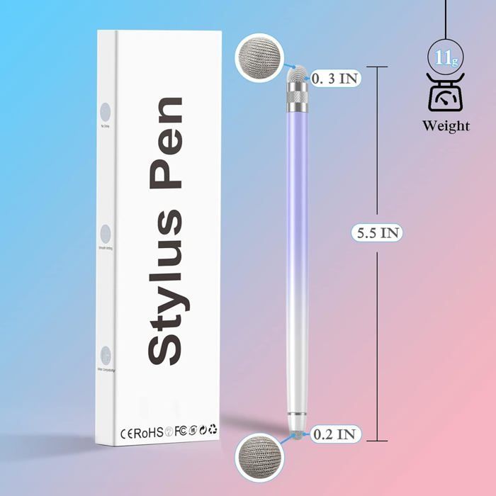 Stylet pour écrans tactiles 2-pack-KAL-pour iPad/Iphone/Tablettes ...