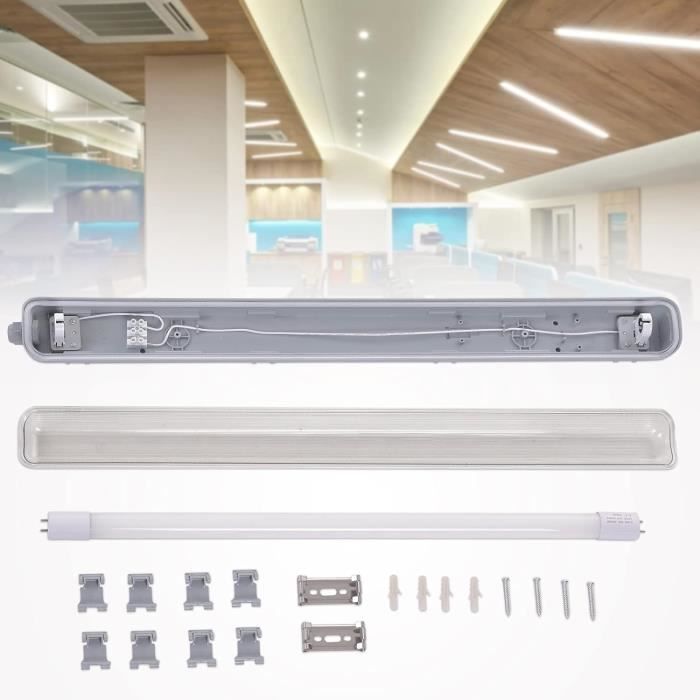 Neon Tube, Kit Réglette Étanche Ip65 Néon Led Avec 1 Tube Led 9W 900Lm ...