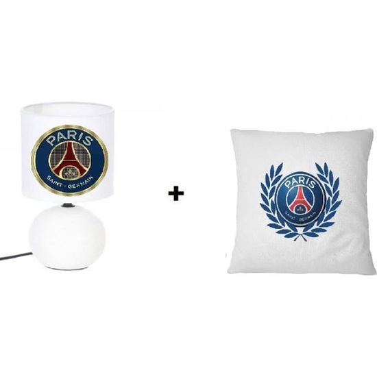 LAMPE DE CHEVET FOOT PSG ET SA HOUSSE DE COUSSIN - Cdiscount Maison