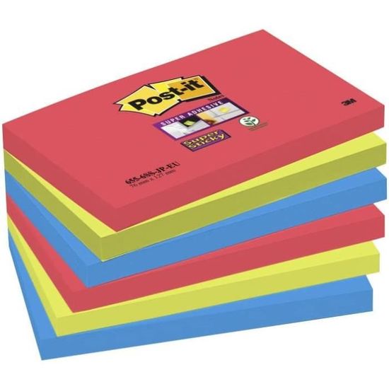 Post It 655 6ss Jp Lot De 6 Blocs De Notes 90 Feuilles 127 X 76 Mm