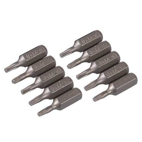 10 embouts de vissage Cr-V Torx T10 - 581689 - Cdiscount Bricolage