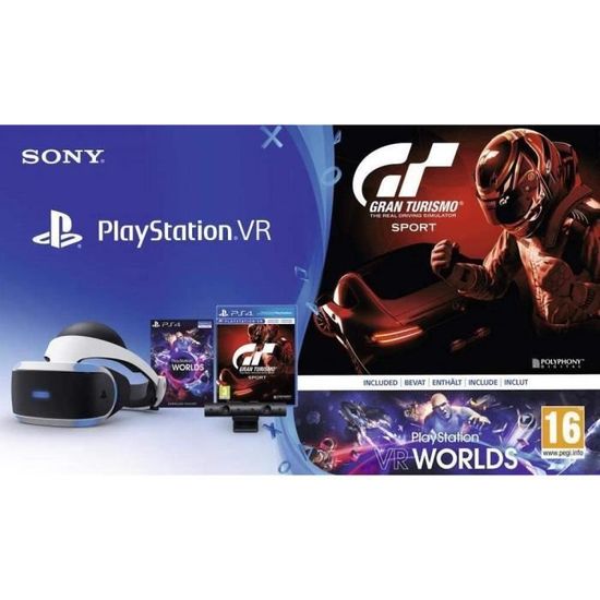 Casque de réalité virtuelle - PlayStation - VR - Noir - Inclus: Camera ...