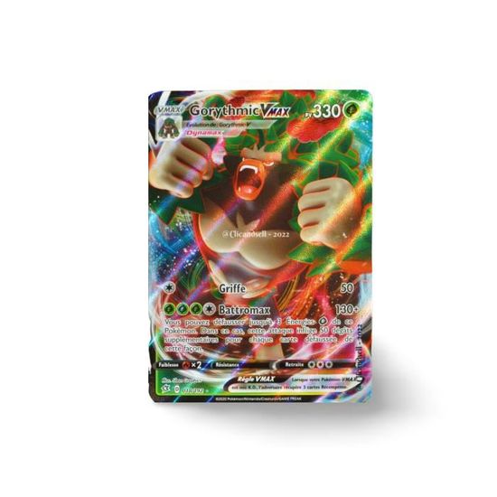 Carte Pokémon Gorythmic VMAX 330 PV 018-192 NEUF FR - Cdiscount Jeux ...