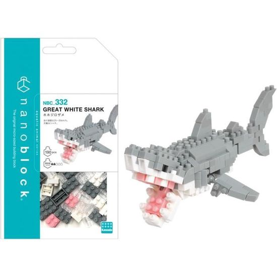 Bandai - Nanoblock - Grand Requin Blanc - Mini Figurine En Briques ...