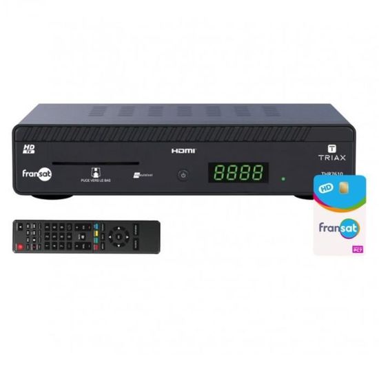 RECONDITIONNÉ TRIAX THR7610 Récepteur TV Satellite HD + Carte Viacess ...