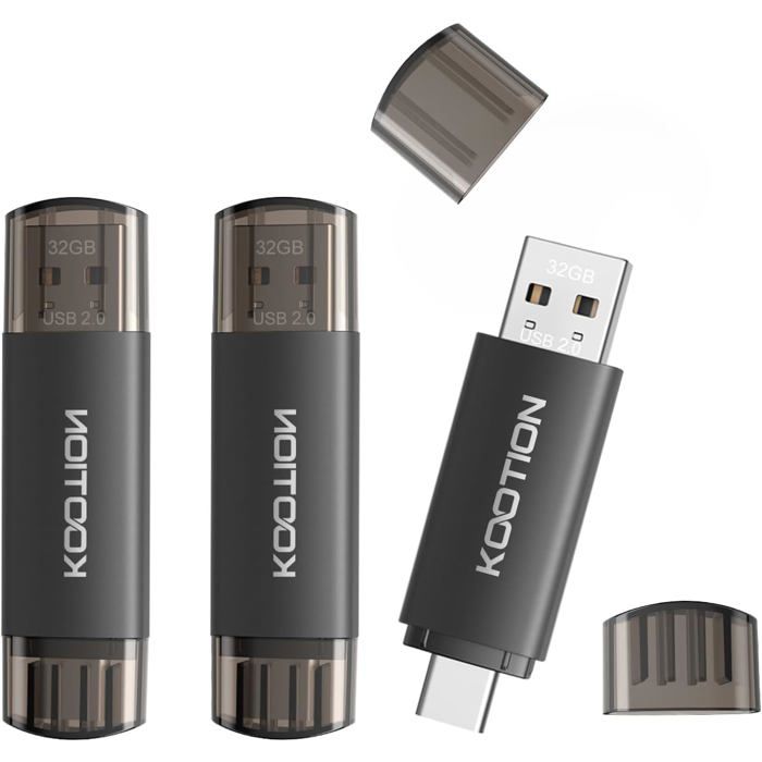 Cle USB C 32 Go USB 2.0 Clé USB 32go Lot de 3 OTG 2 en 1,Pendrive Type ...