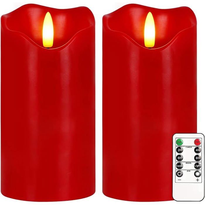 LED Flameless Flickering Candles with Remote Control and Timer ...