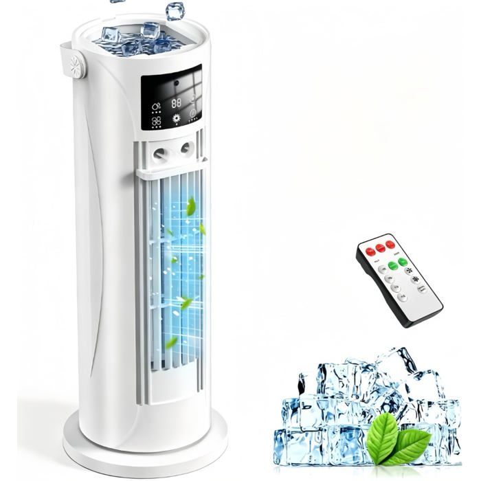 Climatiseur mobile rafraîchisseur d'air 4 en 1 - Silencieux 28dB ...