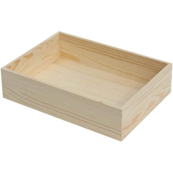 Boîte De Rangement En Bois Sans Couvercle Différentes Tailles 20×15×7 ...