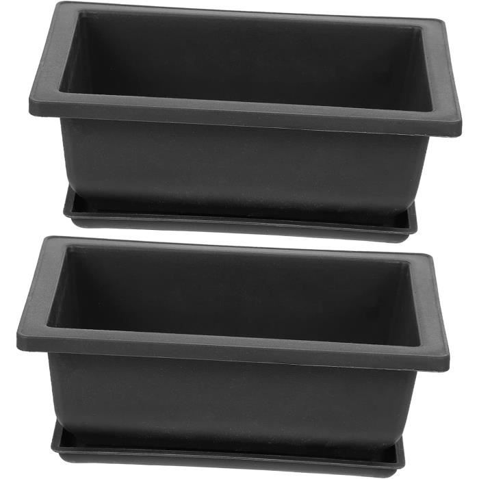 JARDINIERE - Pot De Semis Cache-Pot Rectangulaire - Noir - Kit De ...