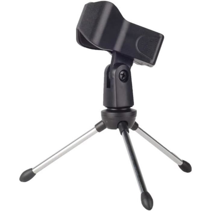 Mini trépied réglable pour micro de bureau pliable pour conférences ...